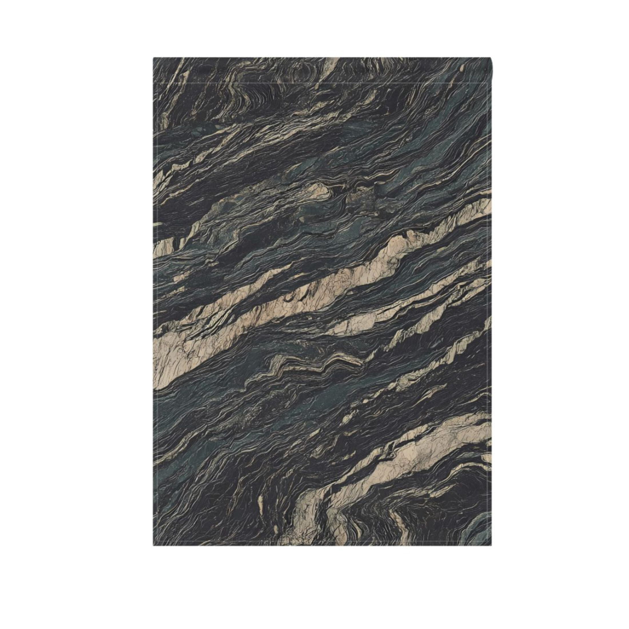 Elegant Black Marble Garden Flag 12X18 Double Sided Yard Flags for ...