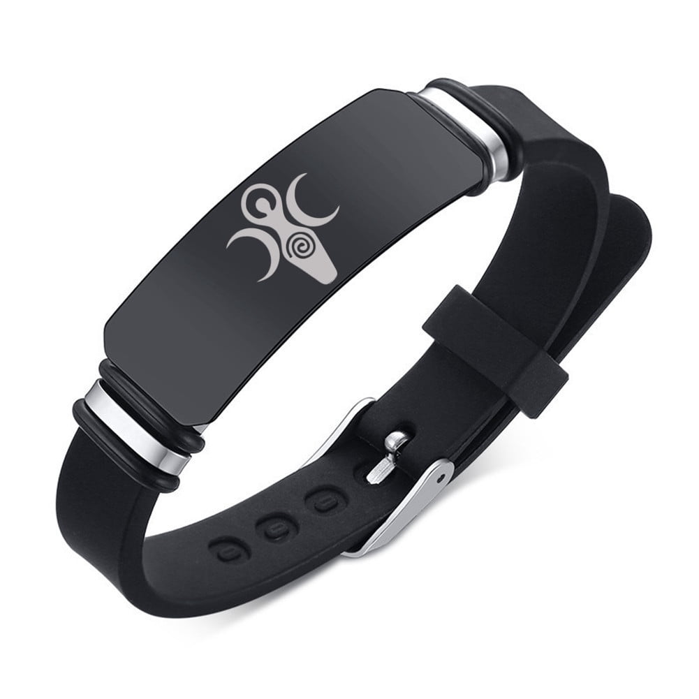 Elegant Black Silicone Witchcraft Triple Moon Goddess of Fertility ...