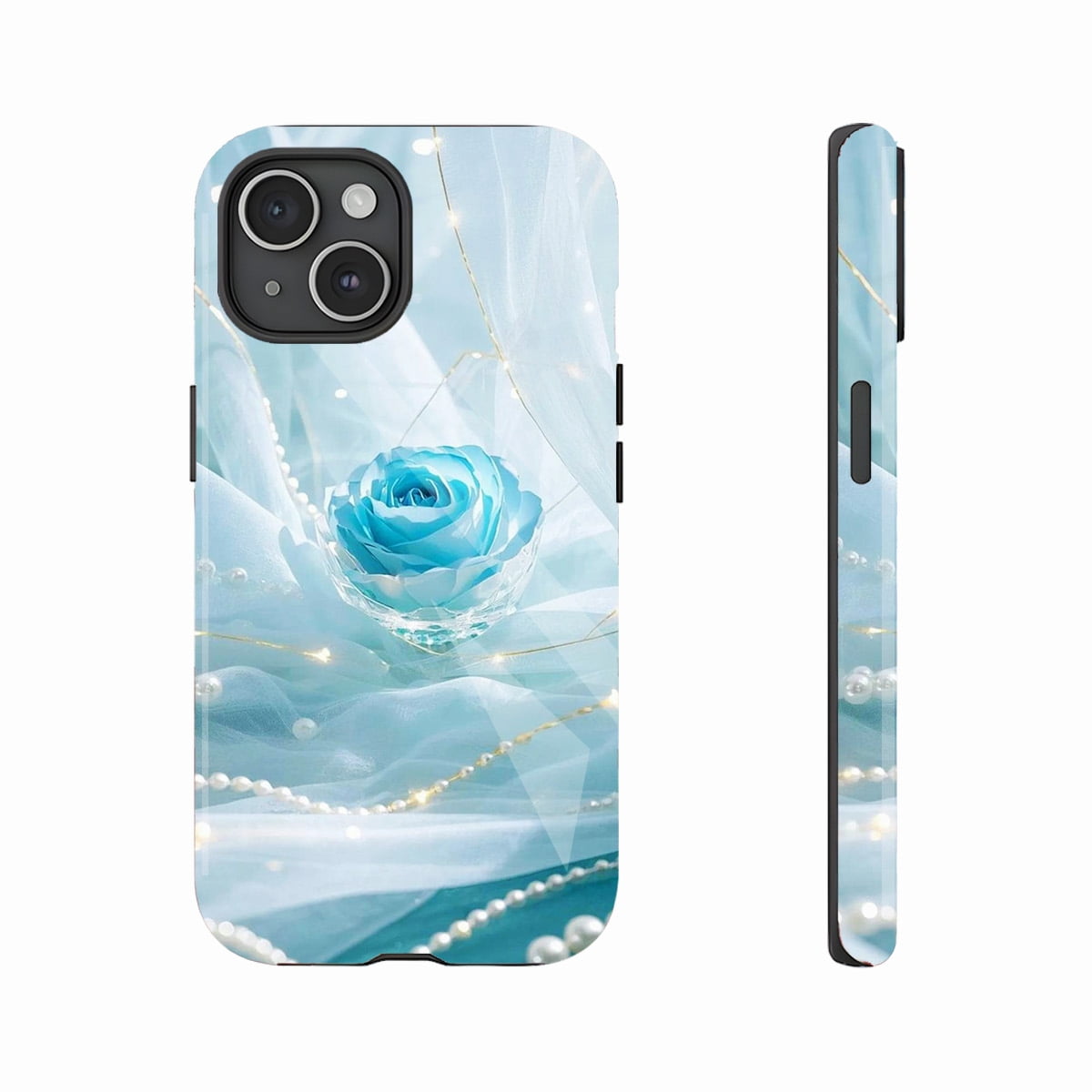 Elegant Blue Rose Phone Case for Women & Holiday Decor - Compatible ...