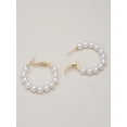 Elegant Bohemian Style Faux Pearl Hoop Earrings In Multicolor - Walmart.com