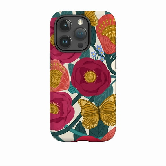 Elegant Botanical Abundance I Floral Artwork iPhone Case 17 16 15 14 13 ...