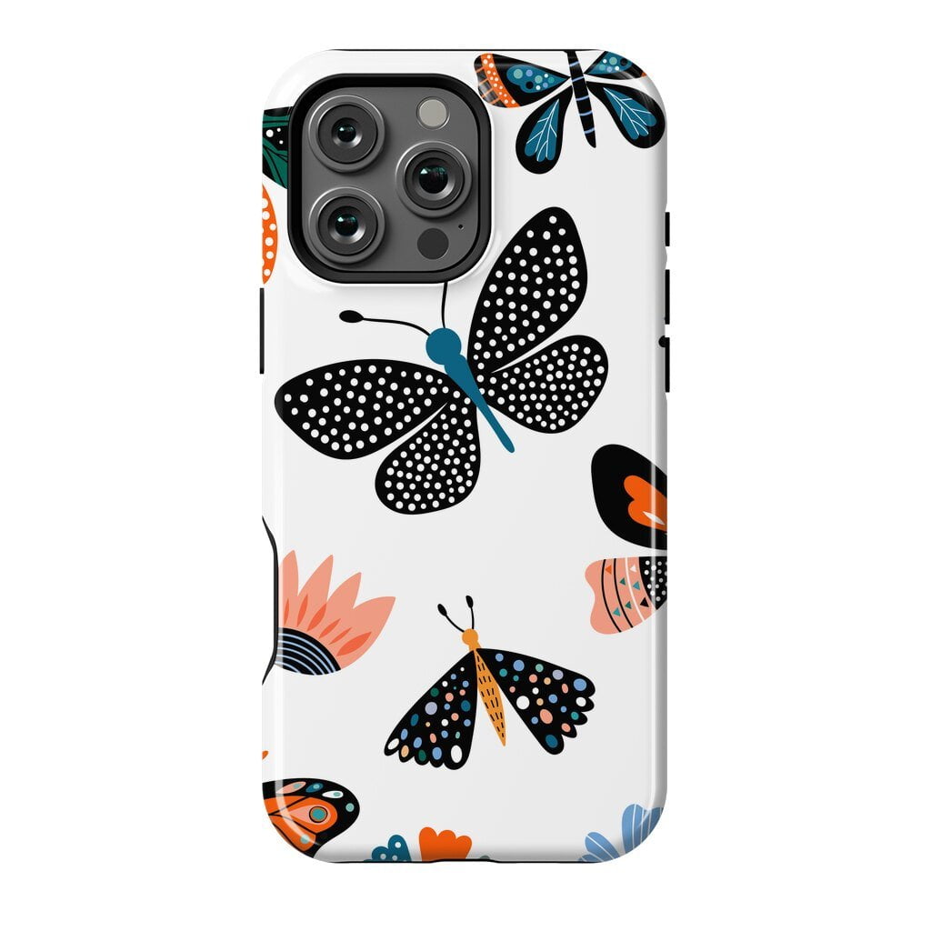Elegant Botanical Butterflies Garden Phone Case for iPhone 11 12 13 14 ...