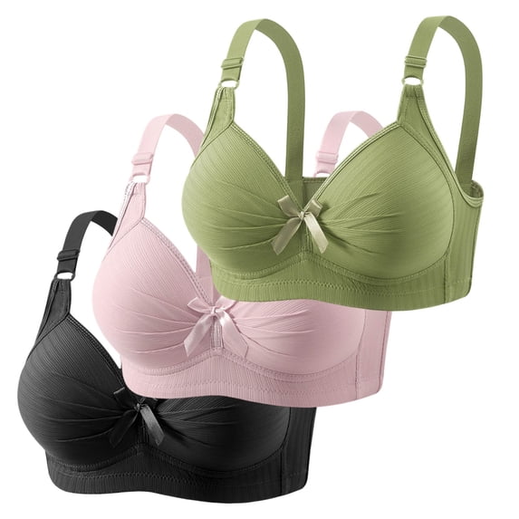 Elegant Bow Detail Full Coverage Underwire Bra For Comfortable Daily ...