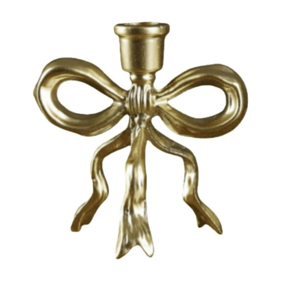 Elegant Bow Metal Taper Candle Holders for Festive Table Centerpiece ...