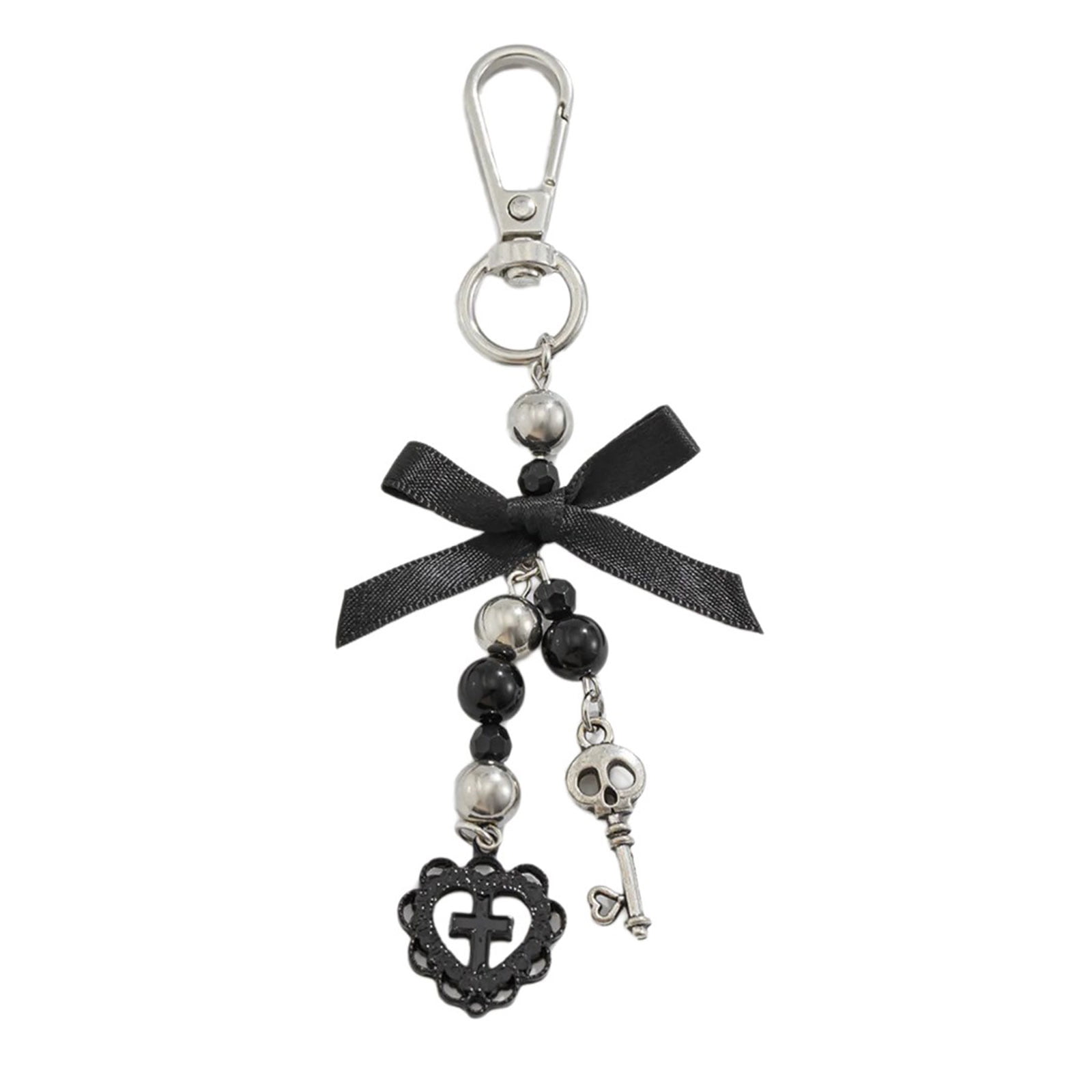 Elegant Bowknot Heart Crucifix Keychain for Women Stylish Key Chain ...