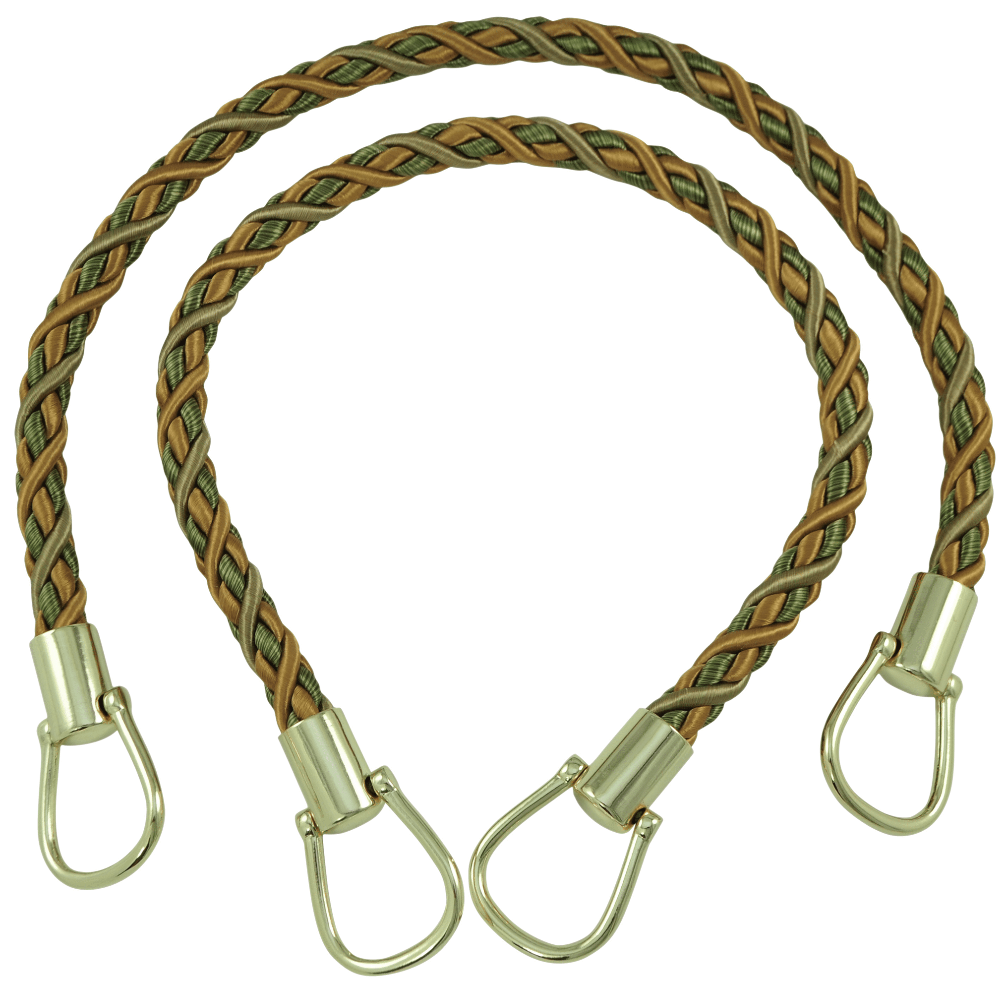 Elegant Braided Rope Tieback with Metal Ring Tieback, 18" Spread (45 ...