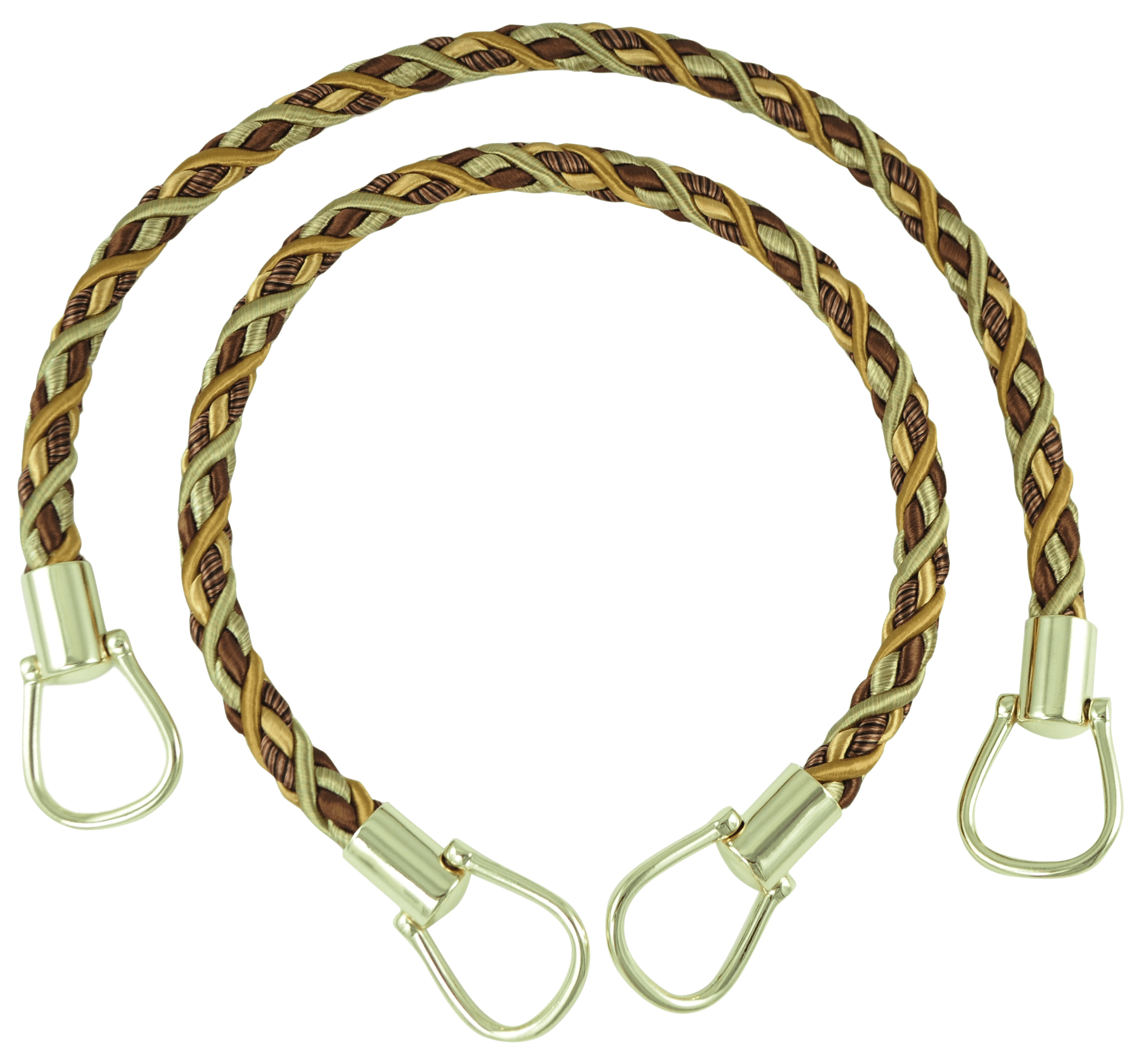 Elegant Braided Rope Tieback with Metal Ring Tieback, 18" Spread (45 ...