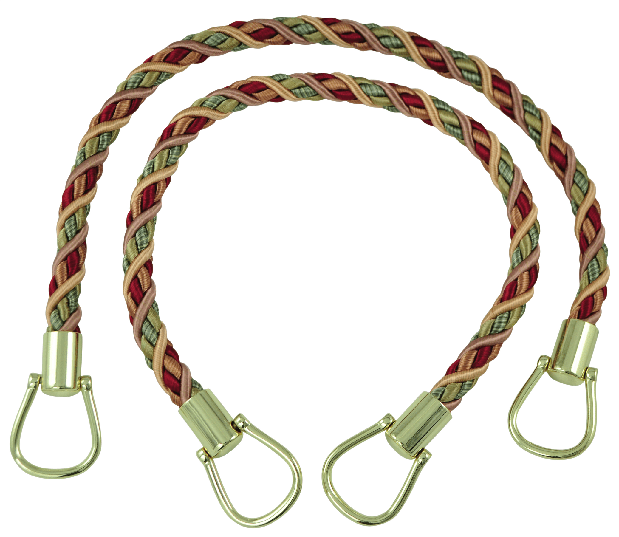 Elegant Braided Rope Tieback with Metal Ring Tieback, 18" Spread (45 ...