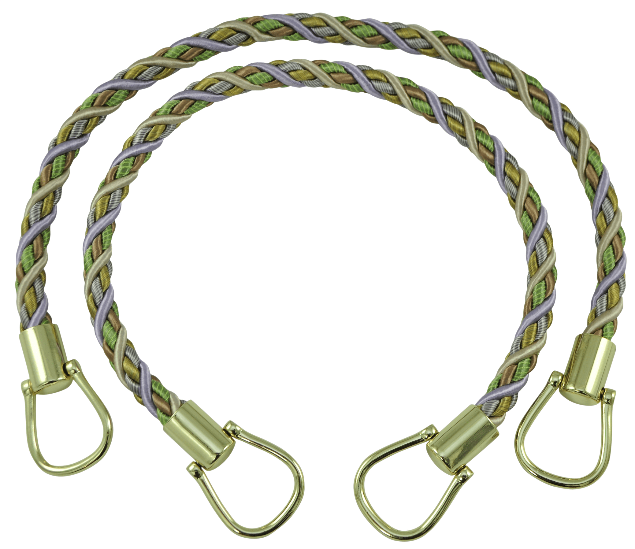 Elegant Braided Rope Tieback with Metal Ring Tieback, 18" Spread (45 ...