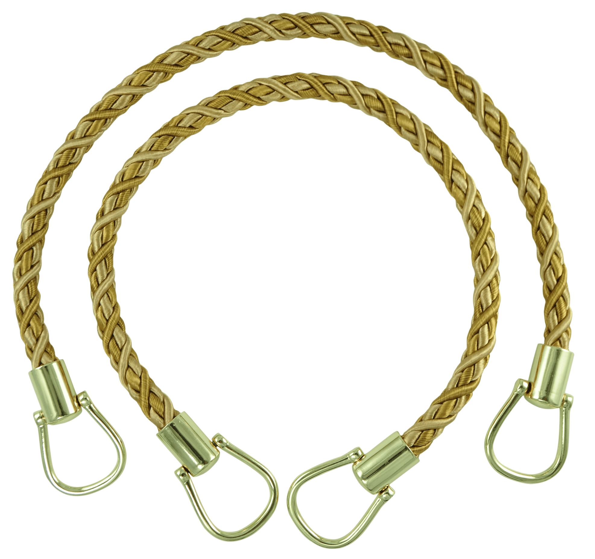 Elegant Braided Rope Tieback with Metal Ring Tieback, 18" Spread (45 ...