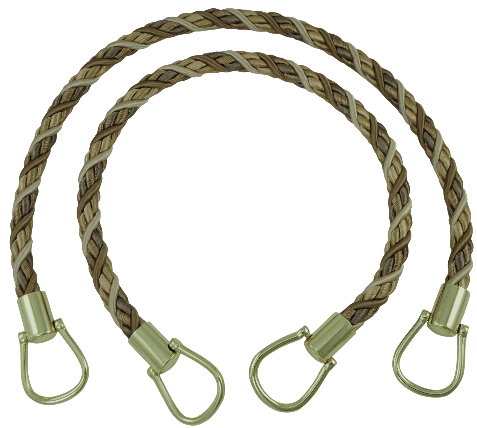 Elegant Braided Rope Tieback with Metal Ring Tieback, 18" Spread (45 ...