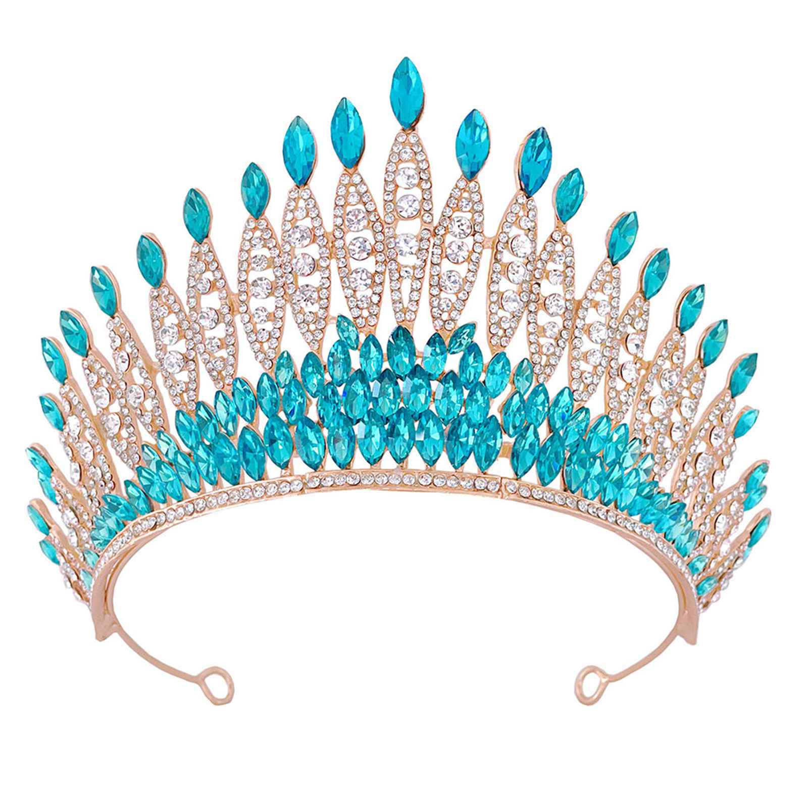 Elegant Bridal Tiaras with Rhinestones Adjustable Crowns for Wedding ...