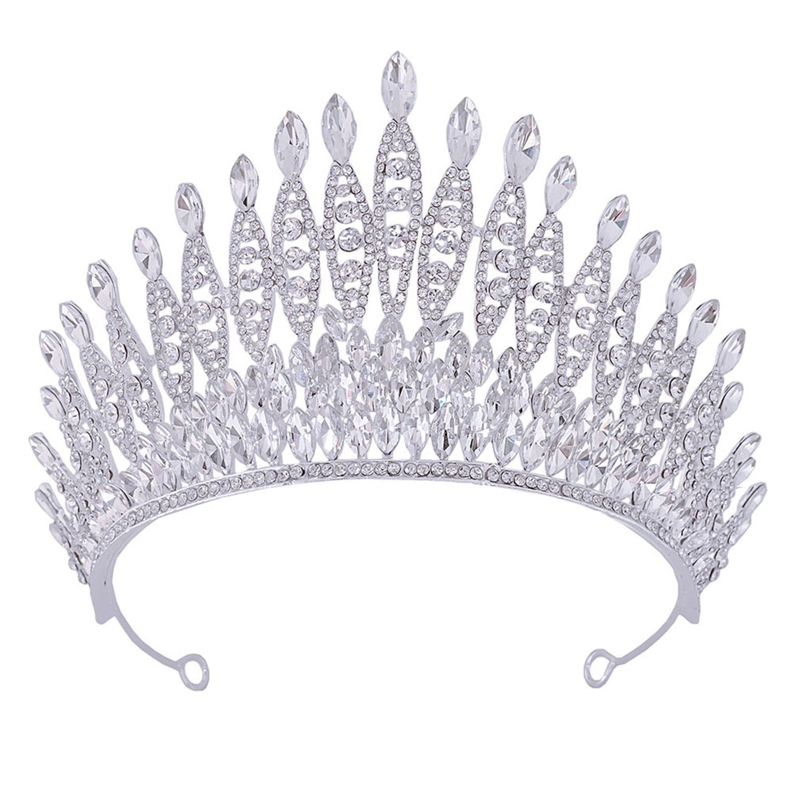 Elegant Bridal Tiaras with Rhinestones Adjustable Crowns for Wedding ...