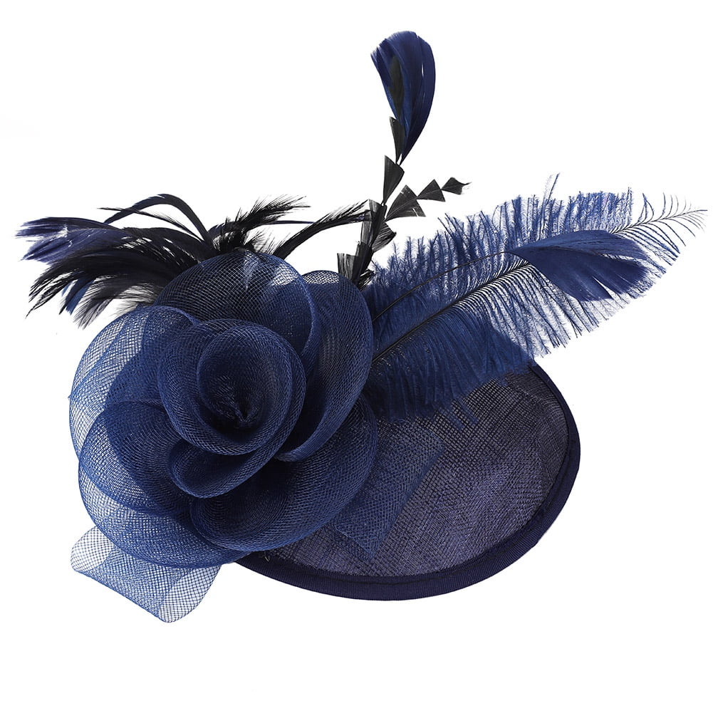 Elegant Bridal Wedding Hats Ostrich Feather Hat Church Cap Women Party ...