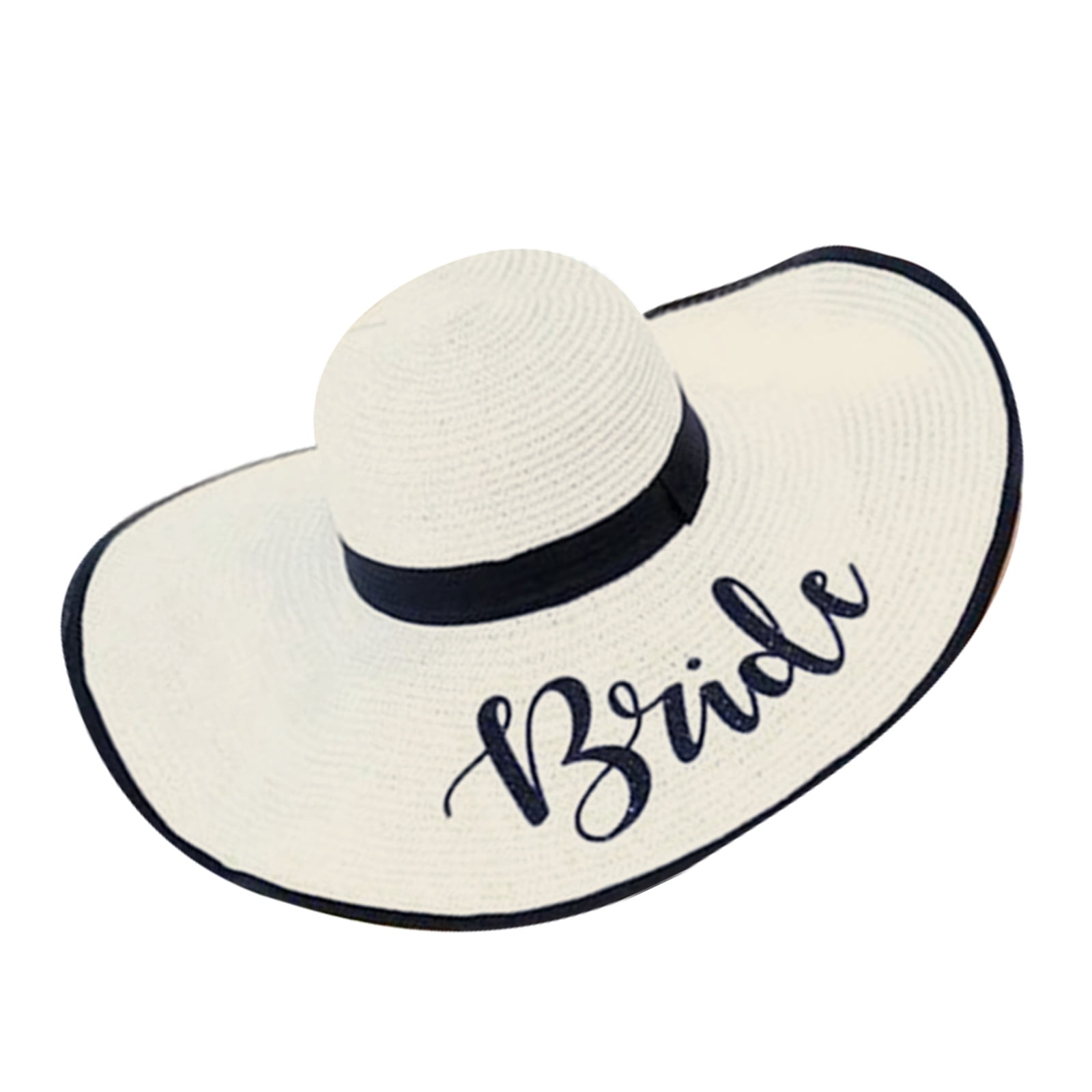 Elegant Bride Bachelorette Party Sun Hat With Wide Brims For Beach and ...