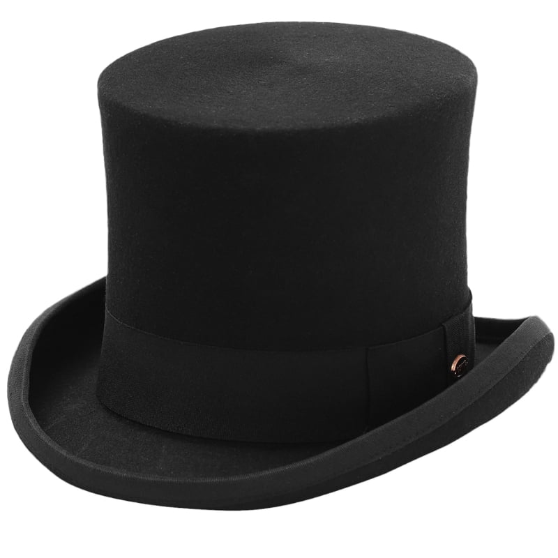 Elegant British Style Trilby Hat Flat Top Felt Hat for Carnivals ...