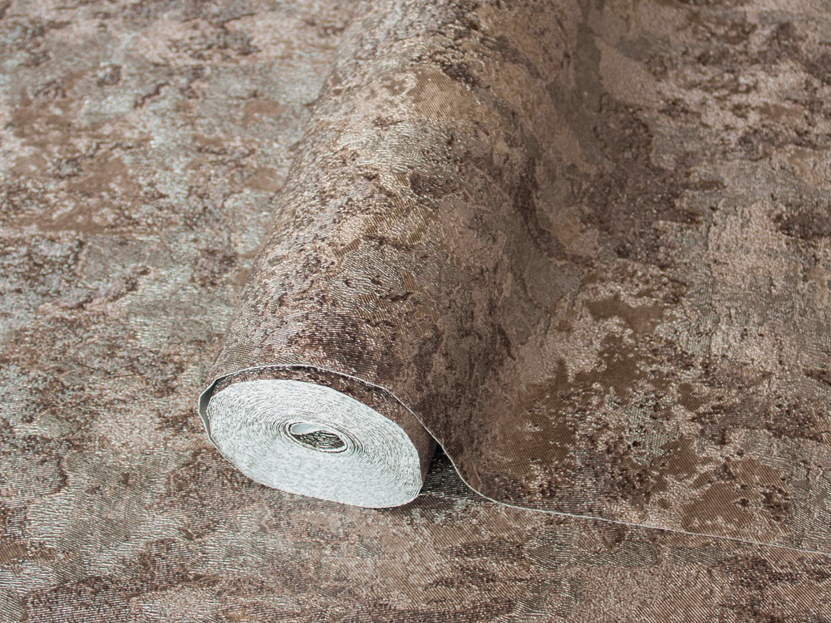 Elegant Brown Textured Wallpaper, Marble Wallcovering Roll, 41.7”W X ...