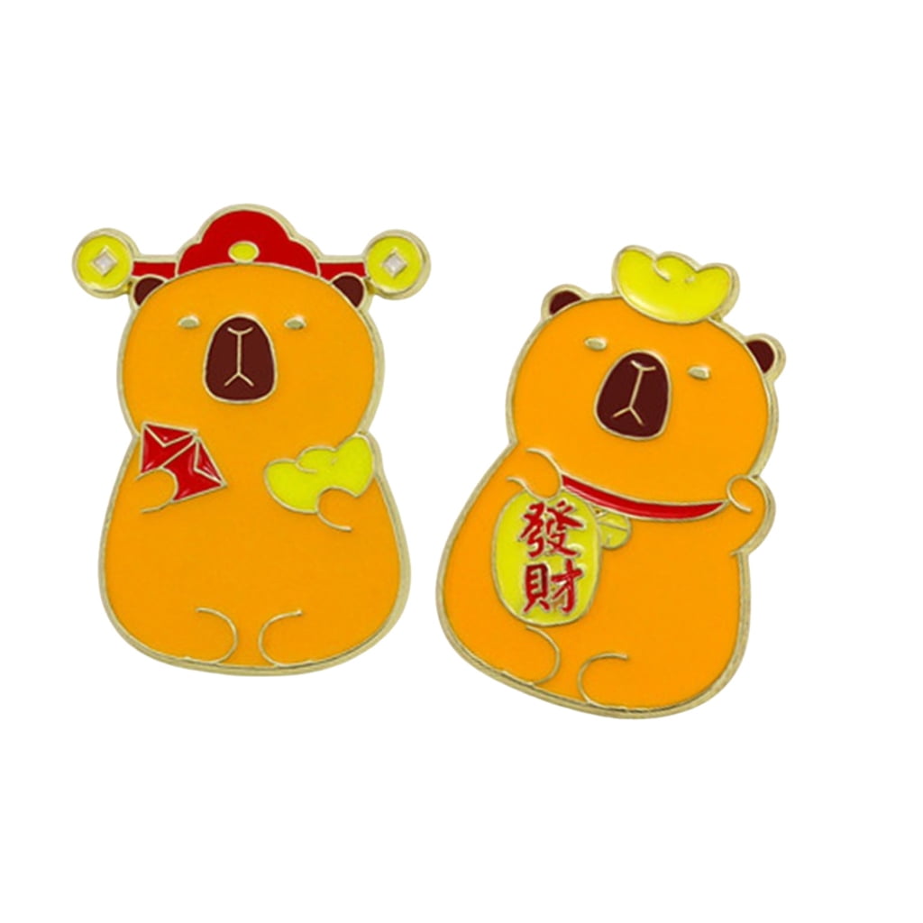 Necvior Lovely Capybara Shaped Metal Pin Adorable Capybara Pin Badge ...