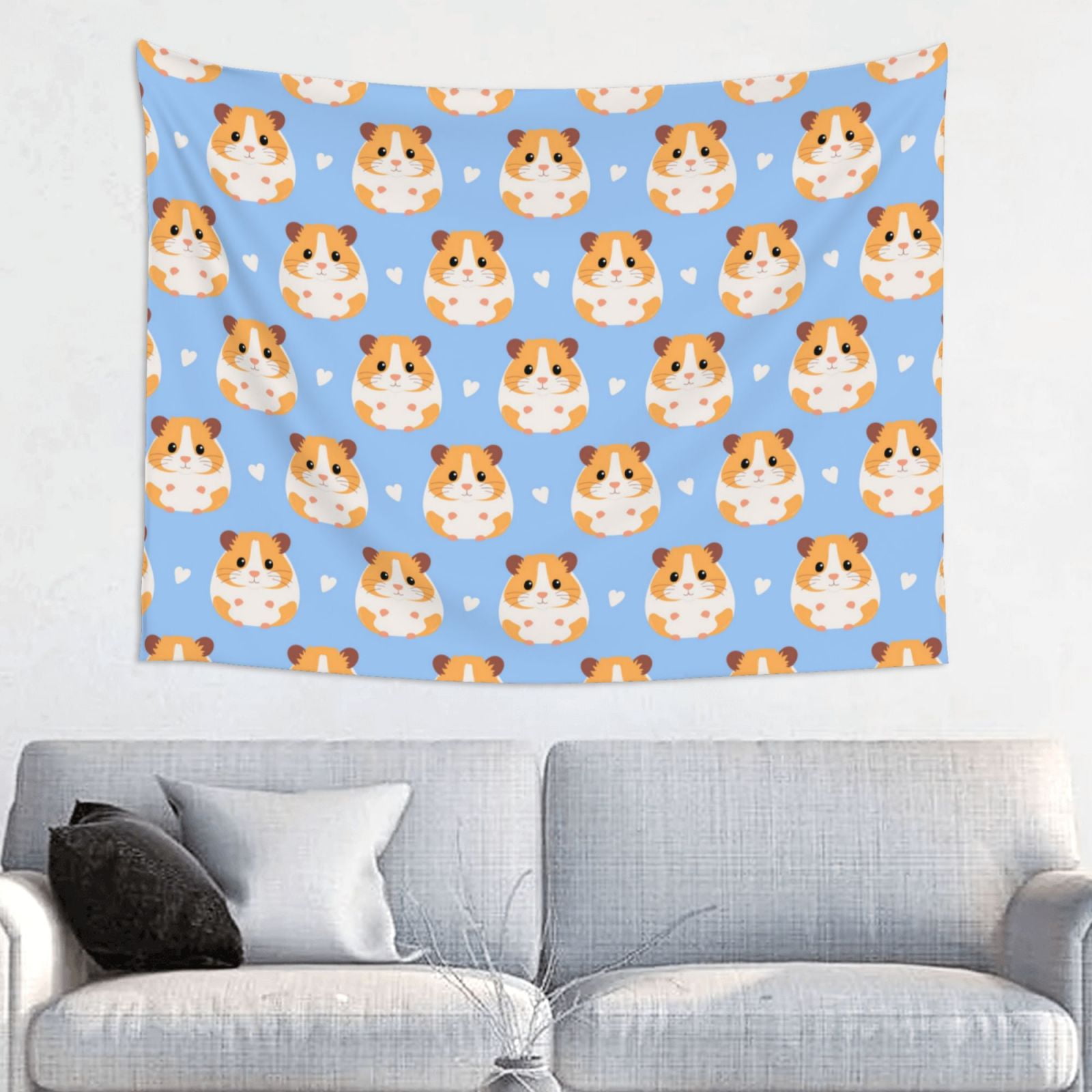 Elegant Cartoon Cute Hamster Tapestry for Bedroom - Tapestry Wall ...