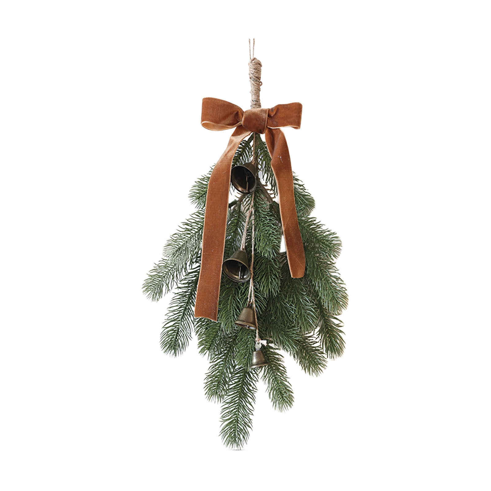 Elegant Cedar Teardrop Greenery Hanging Decoration Featuring Velvet ...