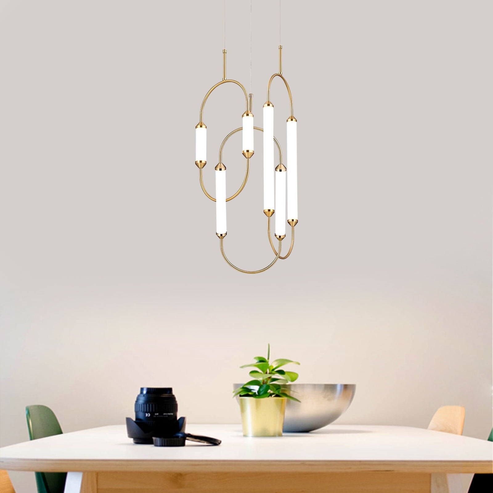 Elegant Ceiling Light Fixture - Iron & Acrylic Construction, 110-220V ...
