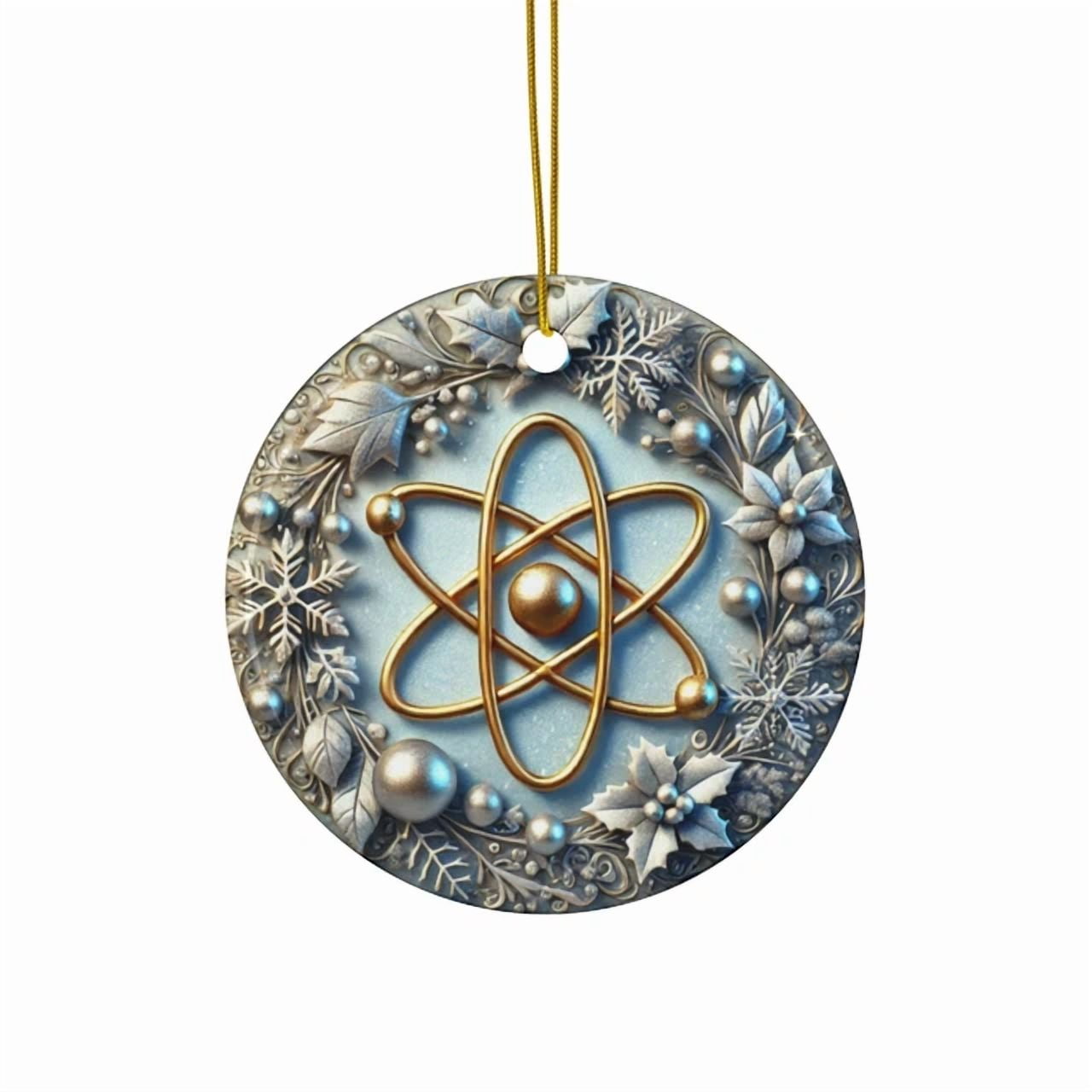 Elegant Ceramic Atom Model kriStmAs Ornament for Science Lovers ...