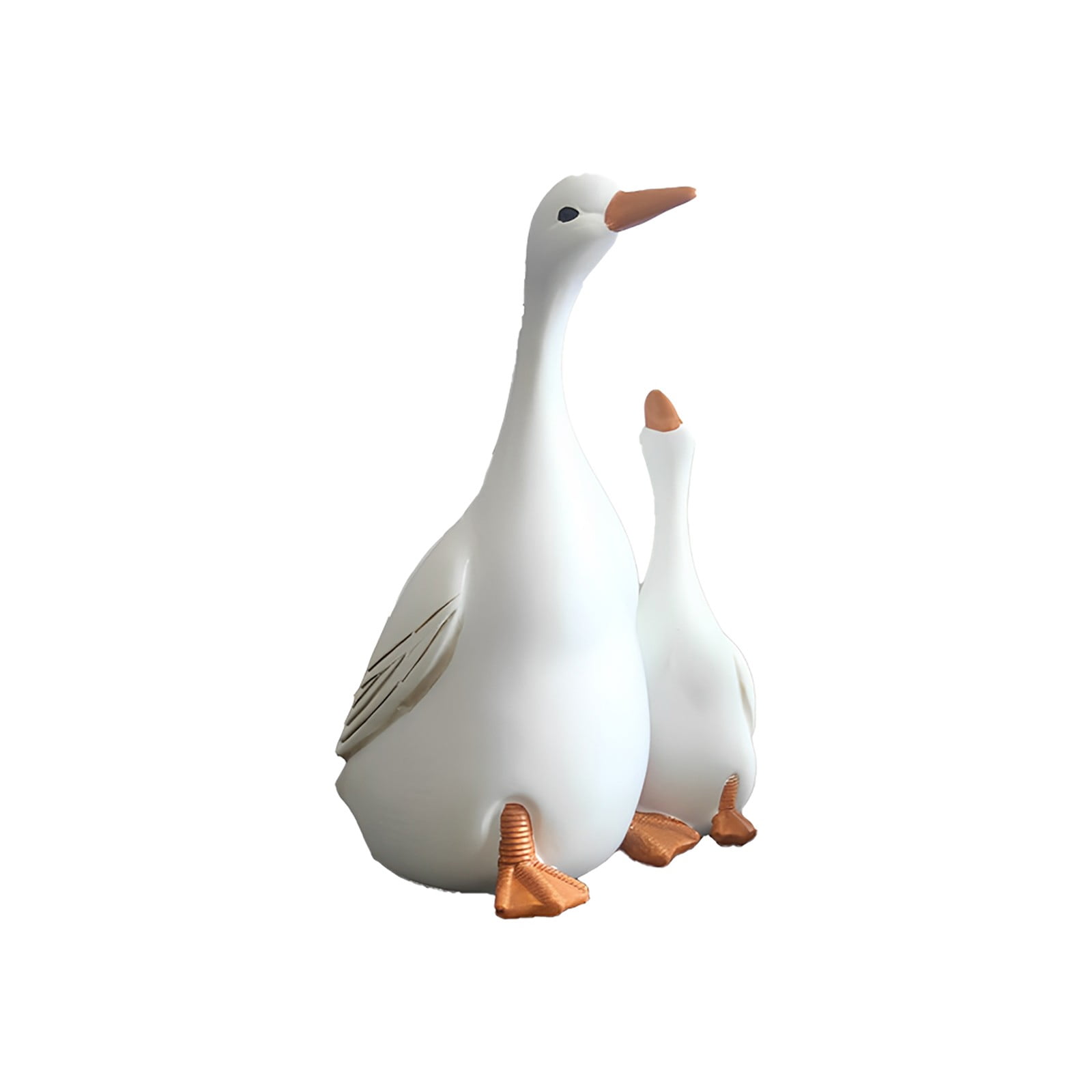 Elegant Ceramic Goose Figurines Set for Home Decor, Handcrafted White ...