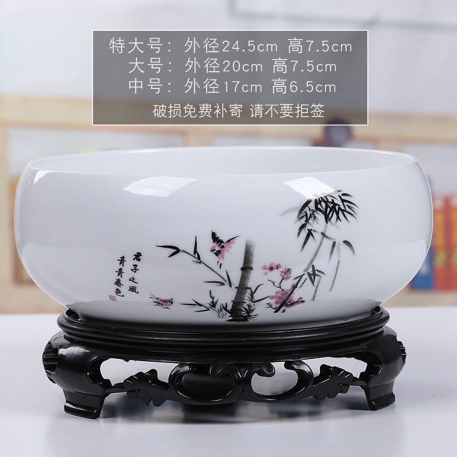 Elegant Ceramic Hydroponic Bowl with Stand – Indoor/Outdoor Planter for ...