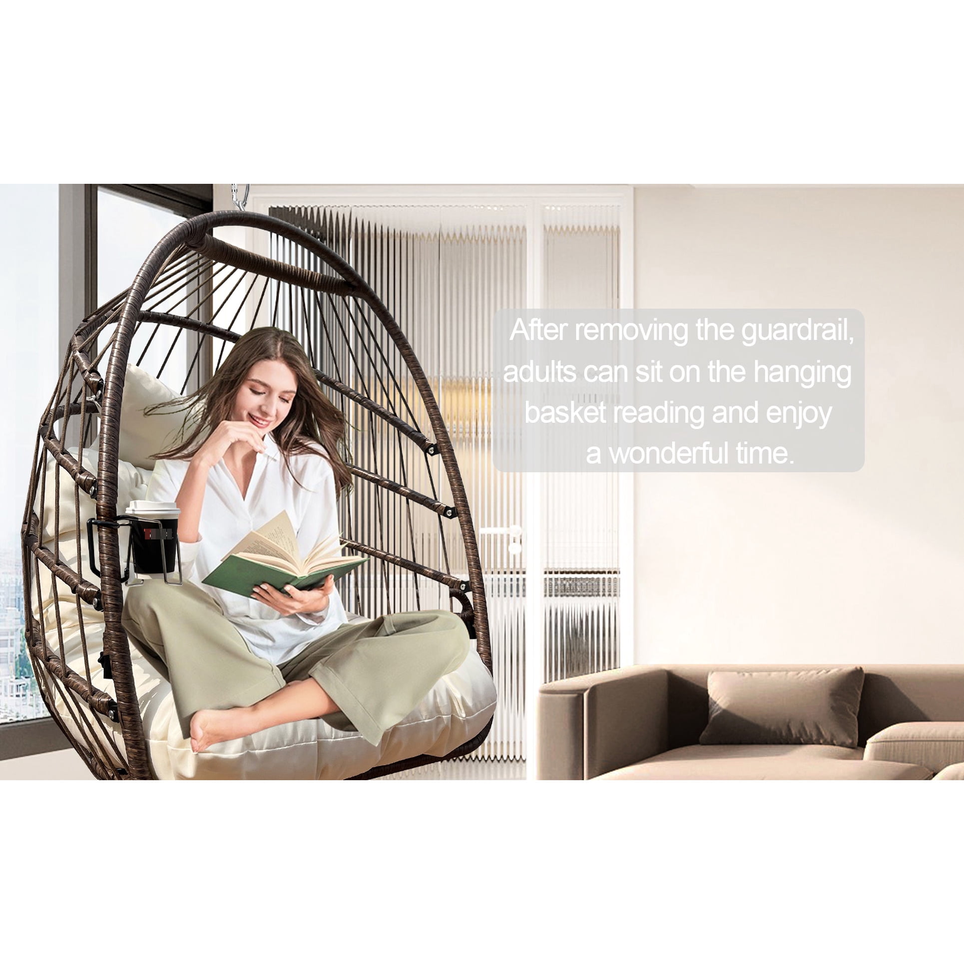 Elegant Chair For Swing, 350lbs Capacity, Foldable Indoor And Outdoor ...