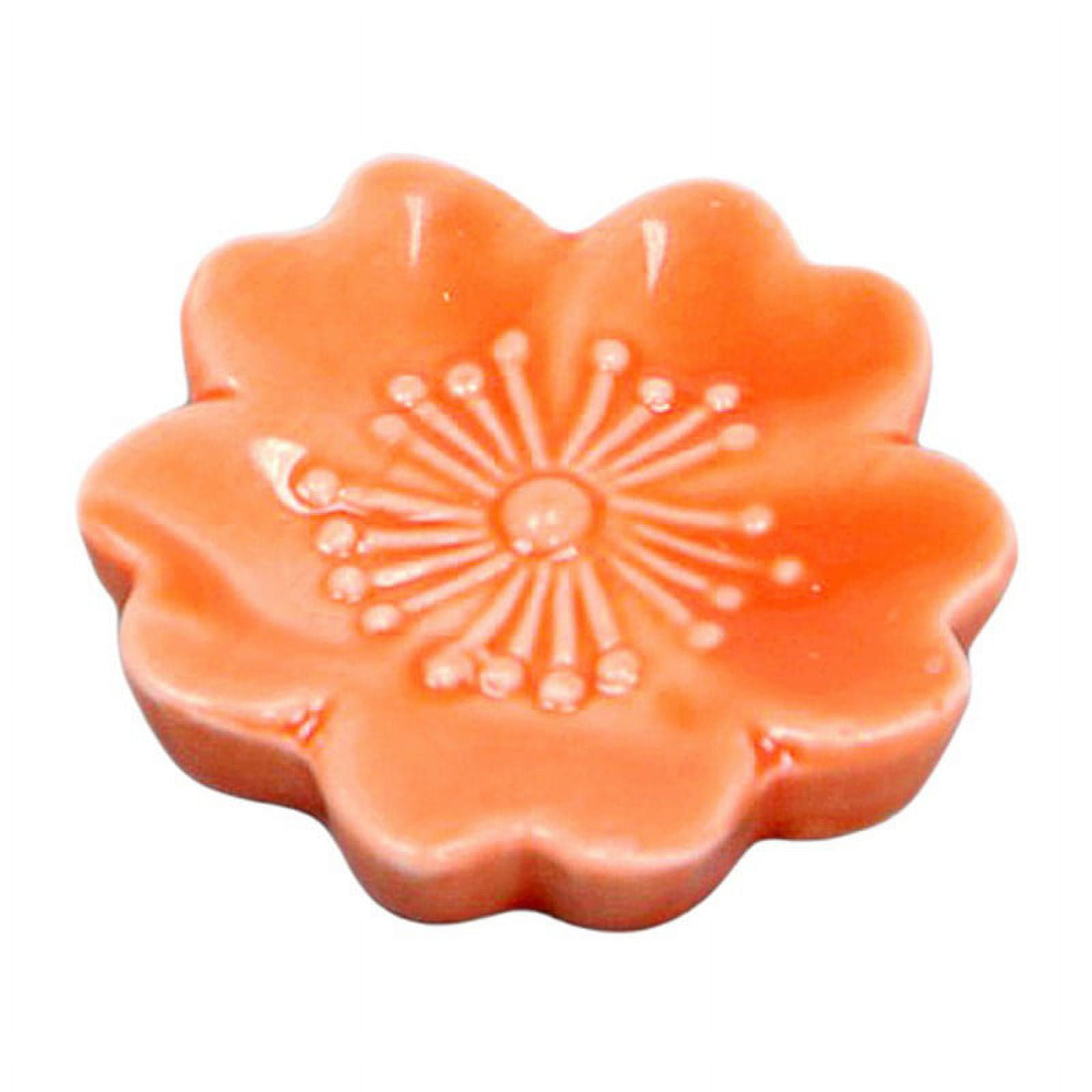 Cherry Blossom Ceramic Chopsticks Rest Rack Dinner Spoon Stand Knife ...