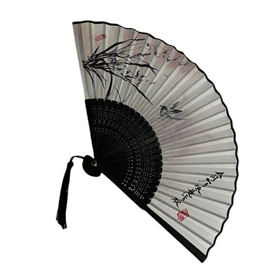 Elegant Chinese Painting Wood and Fabric Folding hand Fan for Cooling ...