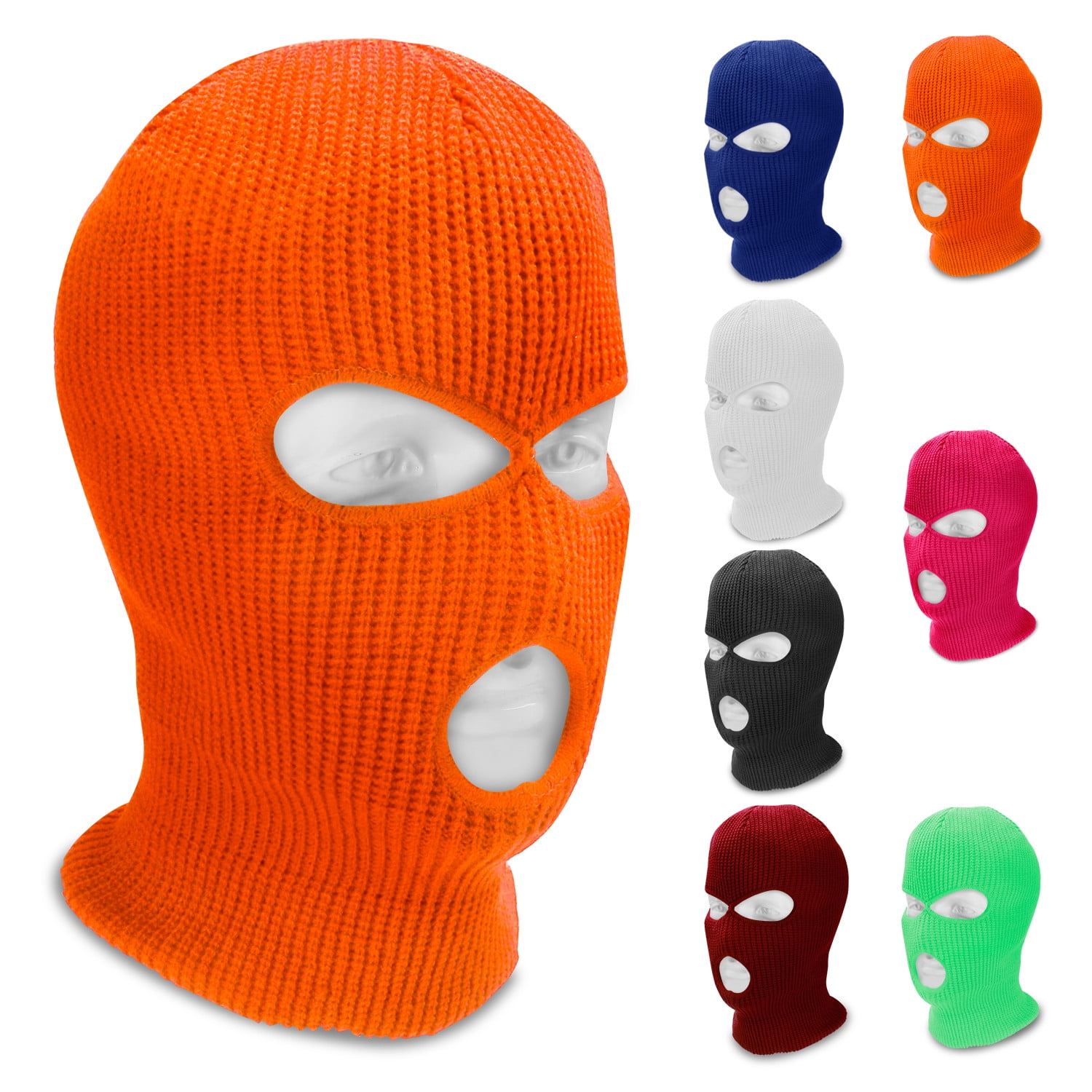 Elegant Choise 3-Hole Full Face Ski Mask Hat Soft Winter Balaclava Warm ...