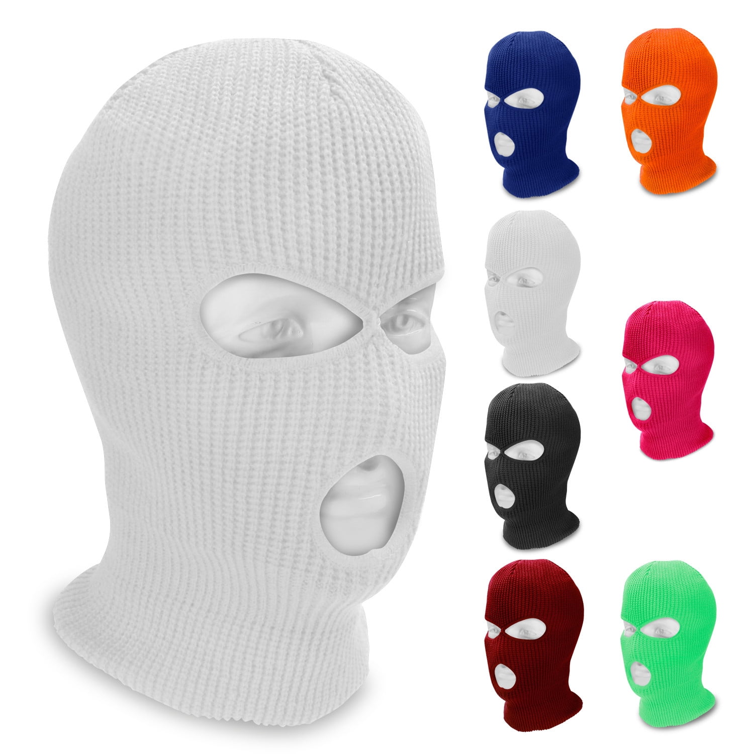 Elegant Choise 3-Hole Full Face Ski Mask Hat Soft Winter Balaclava Warm ...
