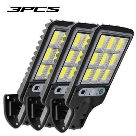 Elegant Choise 3Pcs 108COB Outdoor Solar Body Sensor Street Wall Garden ...