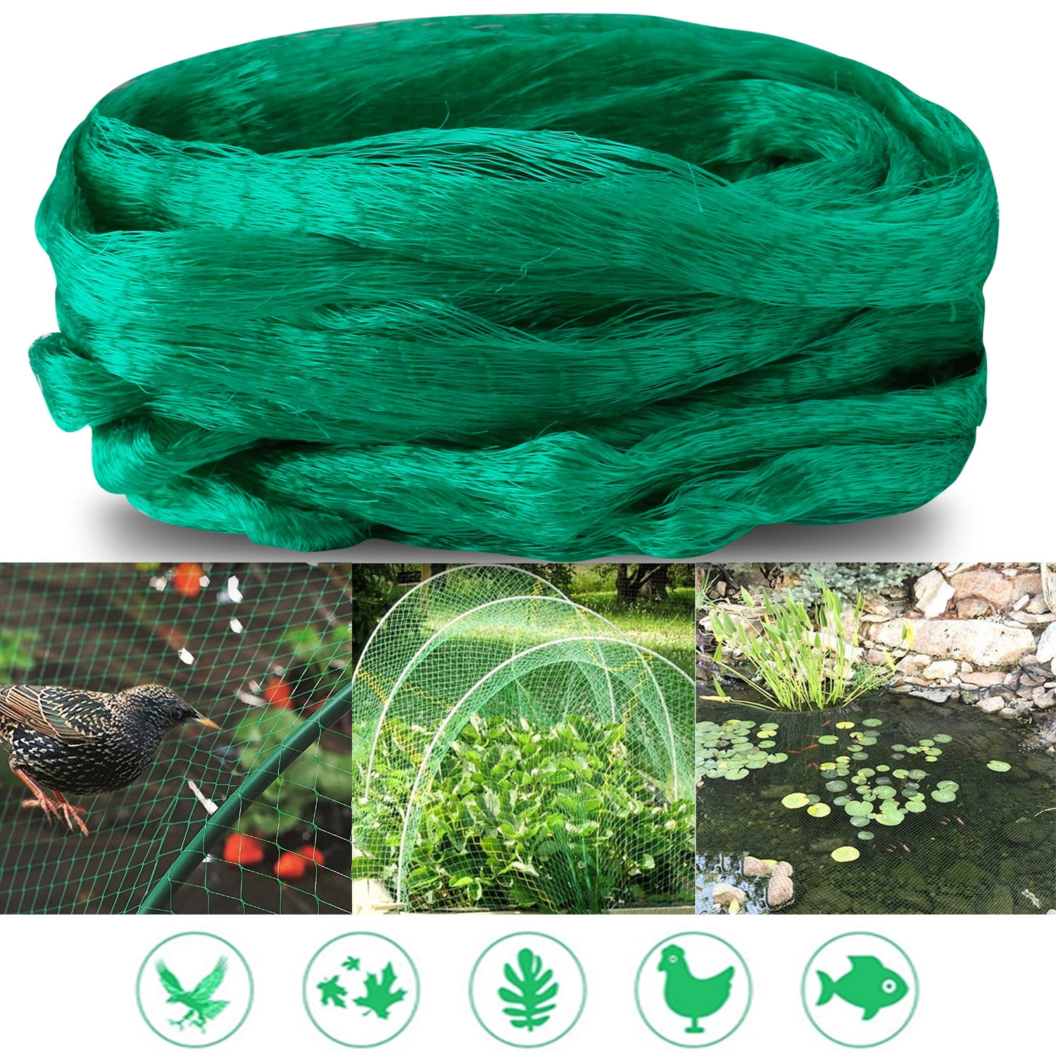 Elegant Choise 7' x 16' Heavy Duty Bird Netting with Tangle Free ...
