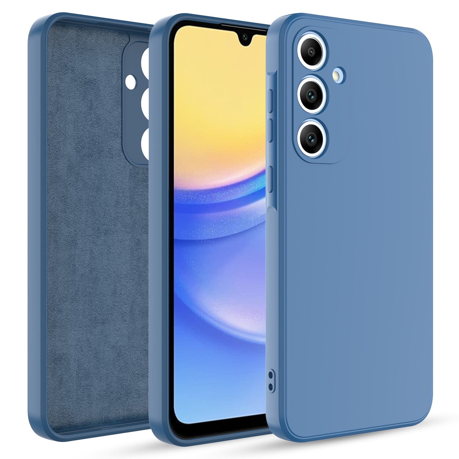Elegant Choise Case for Samsung Galaxy A15 5G Liquid Silicone Protective Cover, Blue - Walmart.com