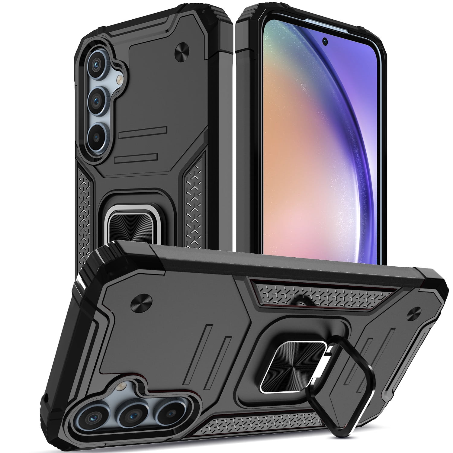 Elegant Choise Case for Samsung Galaxy A54 5G Shockproof Heavy Duty Ring Stand Phone Cover ...