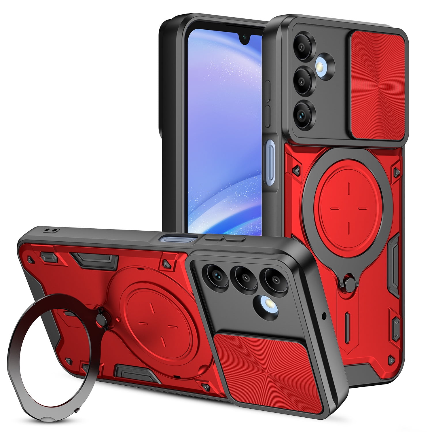 Elegant Choise Case for Samsung Galaxy A55/A25/A15 5G 6.5inch Car Magnetic Stand Case Rugged ...