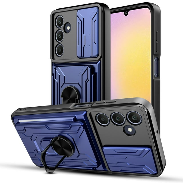 Elegant Choise Case for Samsung Galaxy A55/A25/A15 5G 6.5inch Card Slot Wallet Case Finger Ring ...