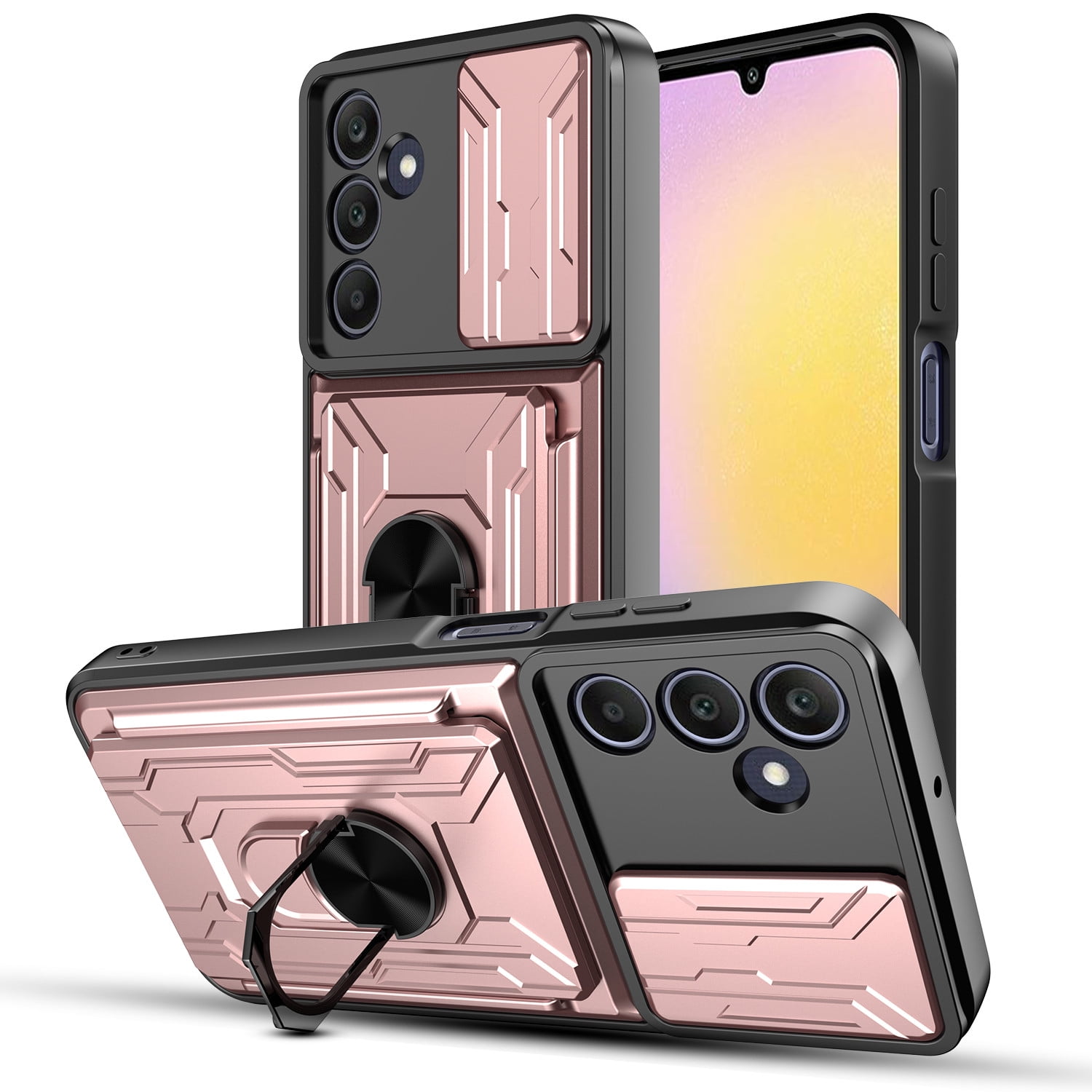 Elegant Choise Case for Samsung Galaxy A55/A25/A15 5G 6.5inch Card Slot Wallet Case Finger Ring ...