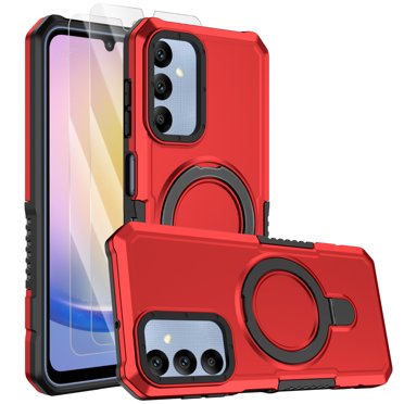 Elegant Choise for Samsung Galaxy A55 5G Liquid Silicone Case with Screen Protector, Black ...