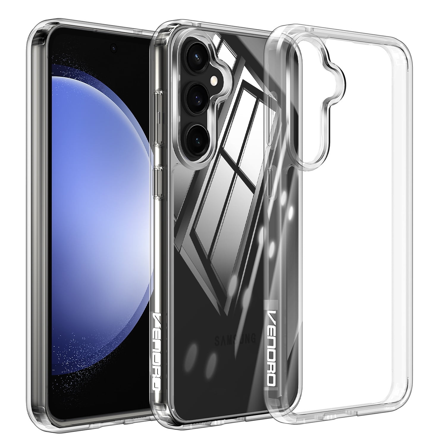 Elegant Choise Case with 3 Pcs Screen Protector for Samsung Galaxy S23 FE 5G Soft Clear TPU ...