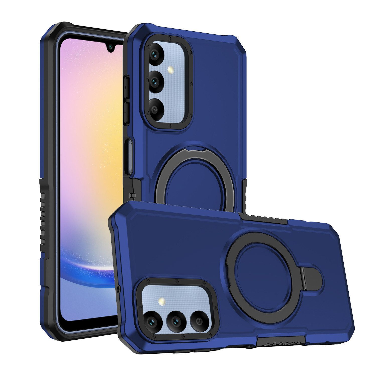 Elegant Choise Case with Ring Kickstand for Samsung Galaxy A25 5G Shockproof Rugged Heavy Duty ...