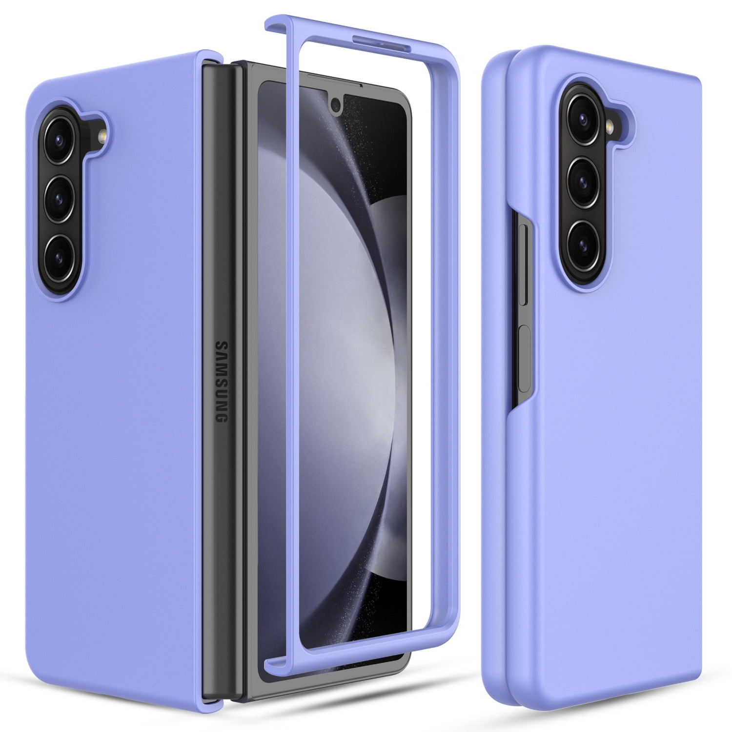 Elegant Choise Case with Screen Protector for Samsung Galaxy Z Fold 5 5G Liquid Silicone ...