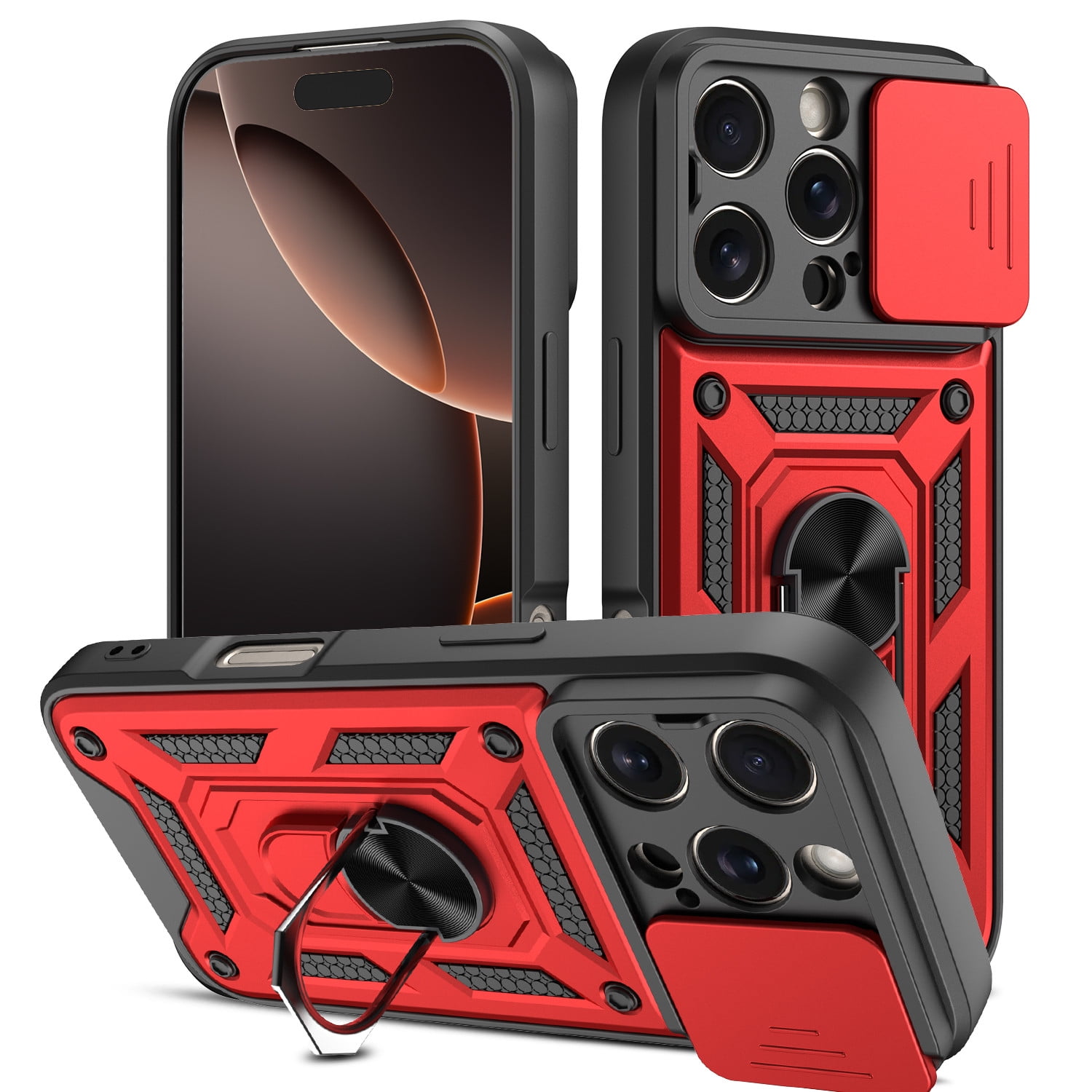 Elegant Choise Case with Screen Protectors for iPhone 16 Pro Max/16 Pro/16 Plus/16 Heavy Phone ...