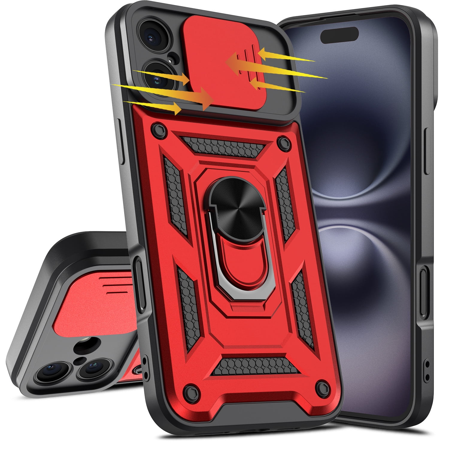 Elegant Choise Case with Screen Protectors for iPhone 16 Pro Max/16 Pro/16 Plus/16 Heavy Phone ...