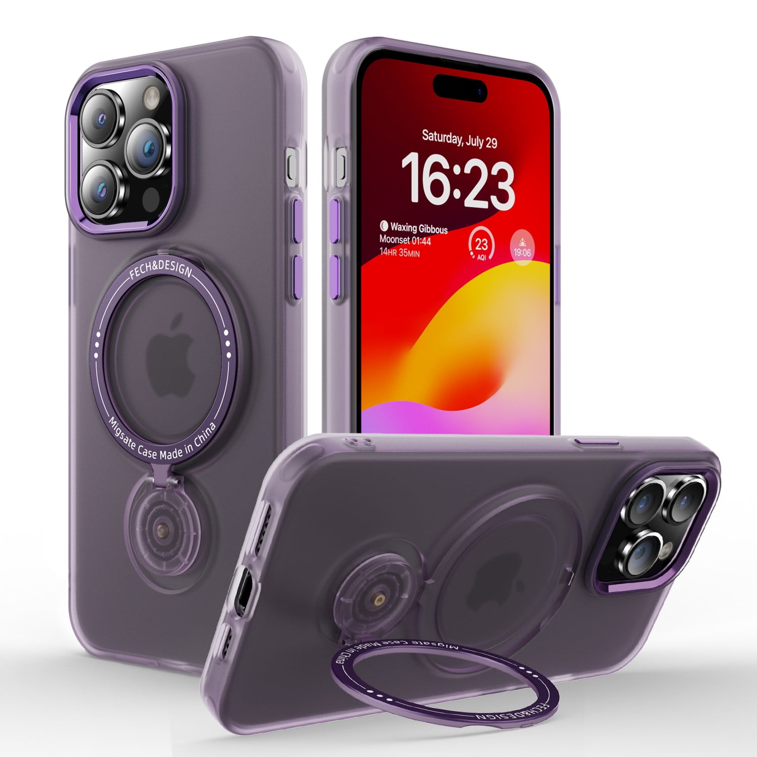 Elegant Choise Case with Screen and Lens Protector for iPhone 15 Pro Max/15 Pro/15 Plus/15 ...