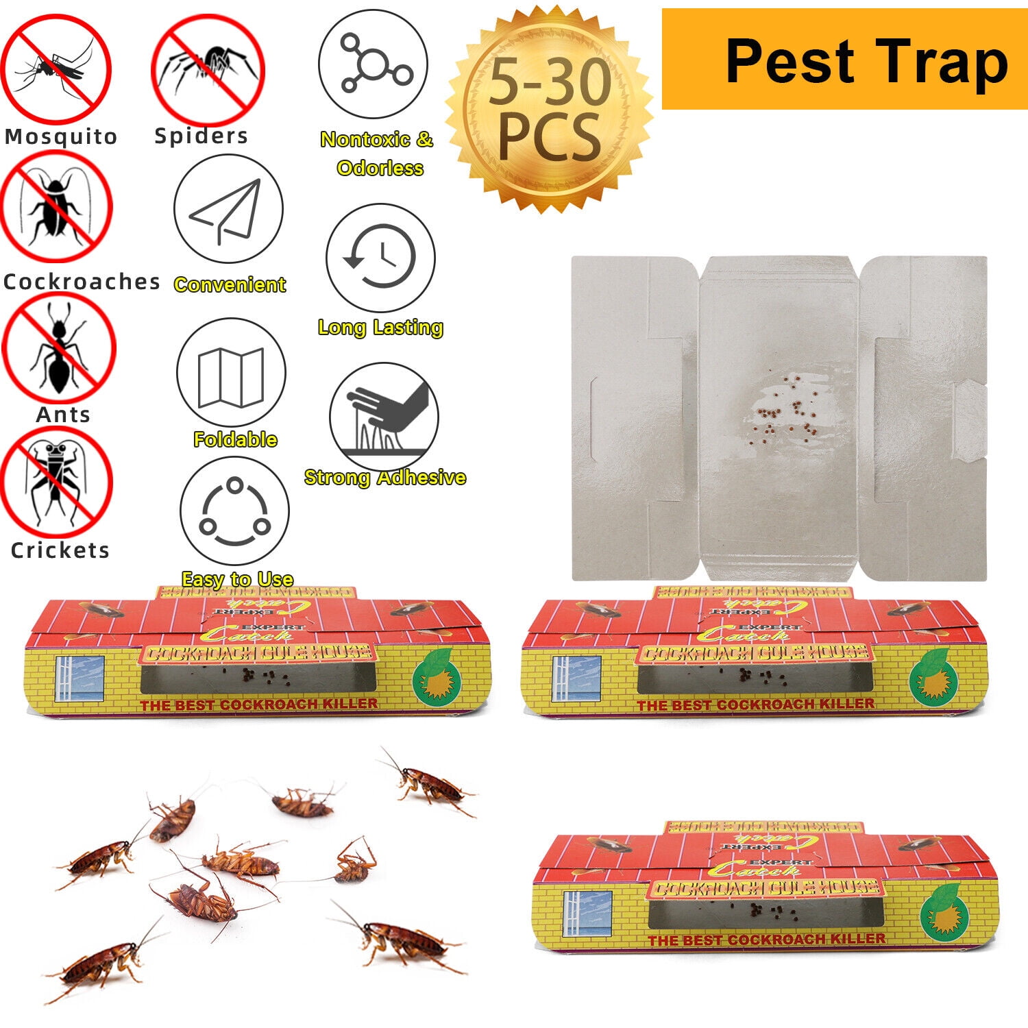Elegant Choise Indoor Pests Cockroach House Killer Trap Powerful ...