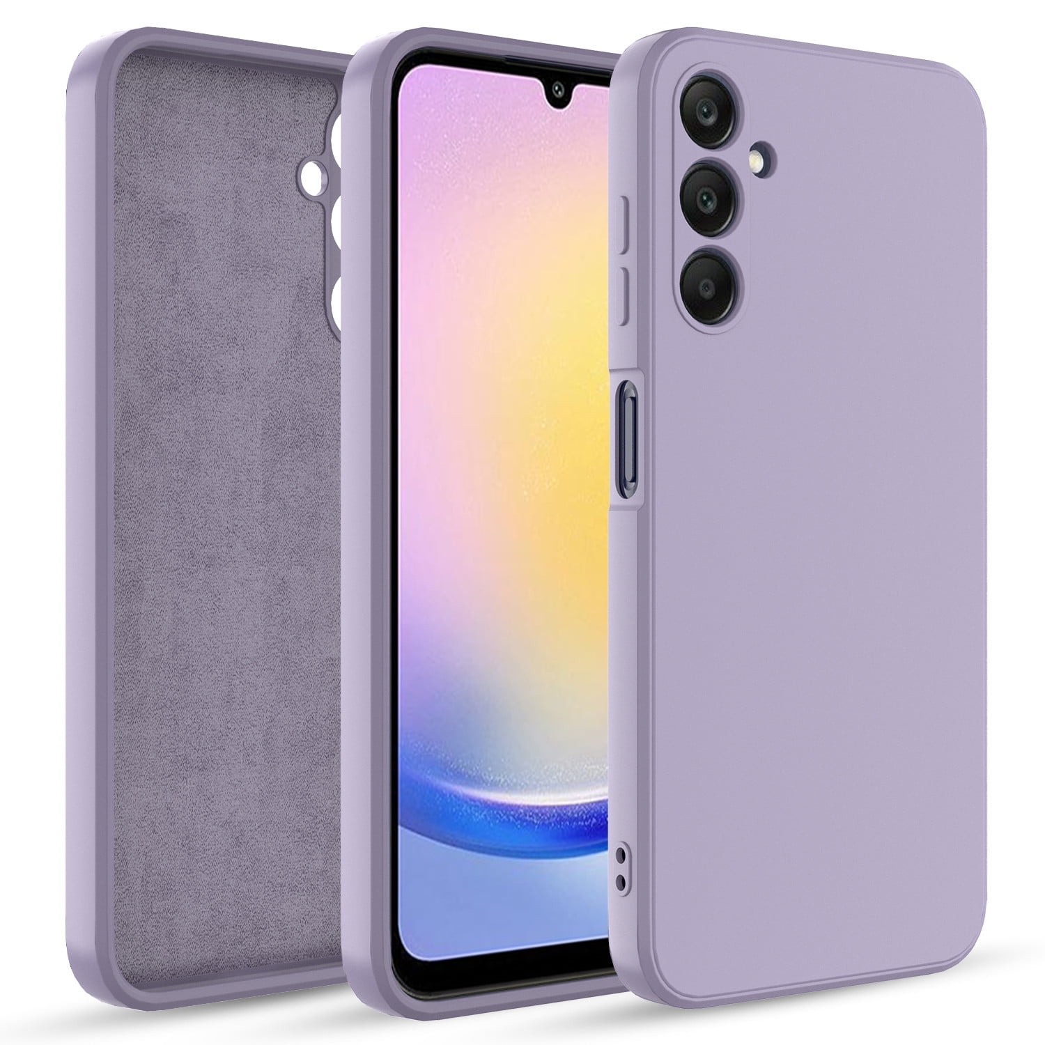 Elegant Choise Liquid Silicone Protective Cover for Samsung Galaxy A25 5G, Purple - Walmart.com
