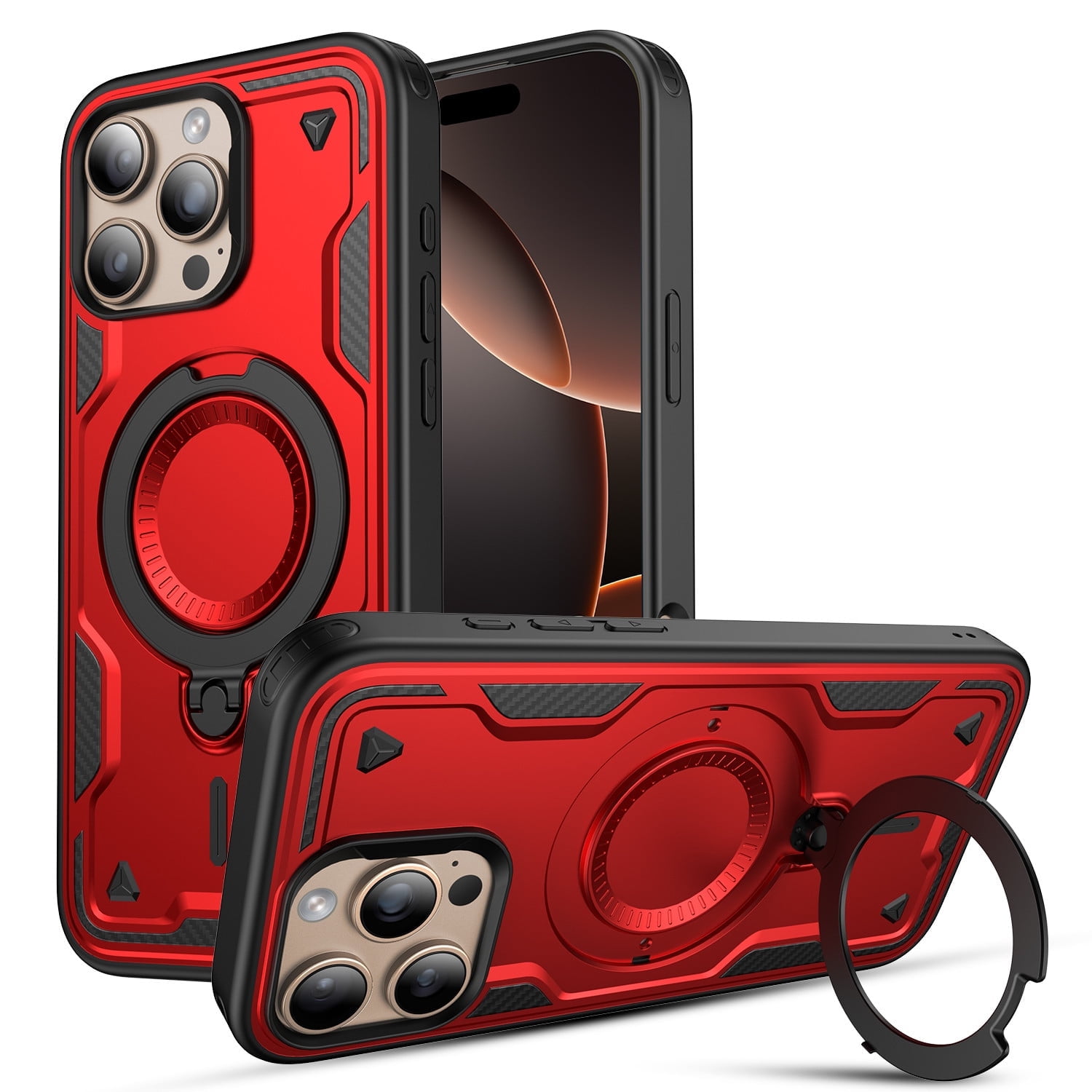 Elegant Choise Magnetic Case with Ring Kickstand for iPhone 16 Pro Max ...